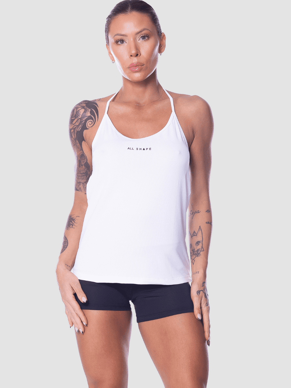 Regata Active Dry Fit - Branco | All Shape ® Oficial