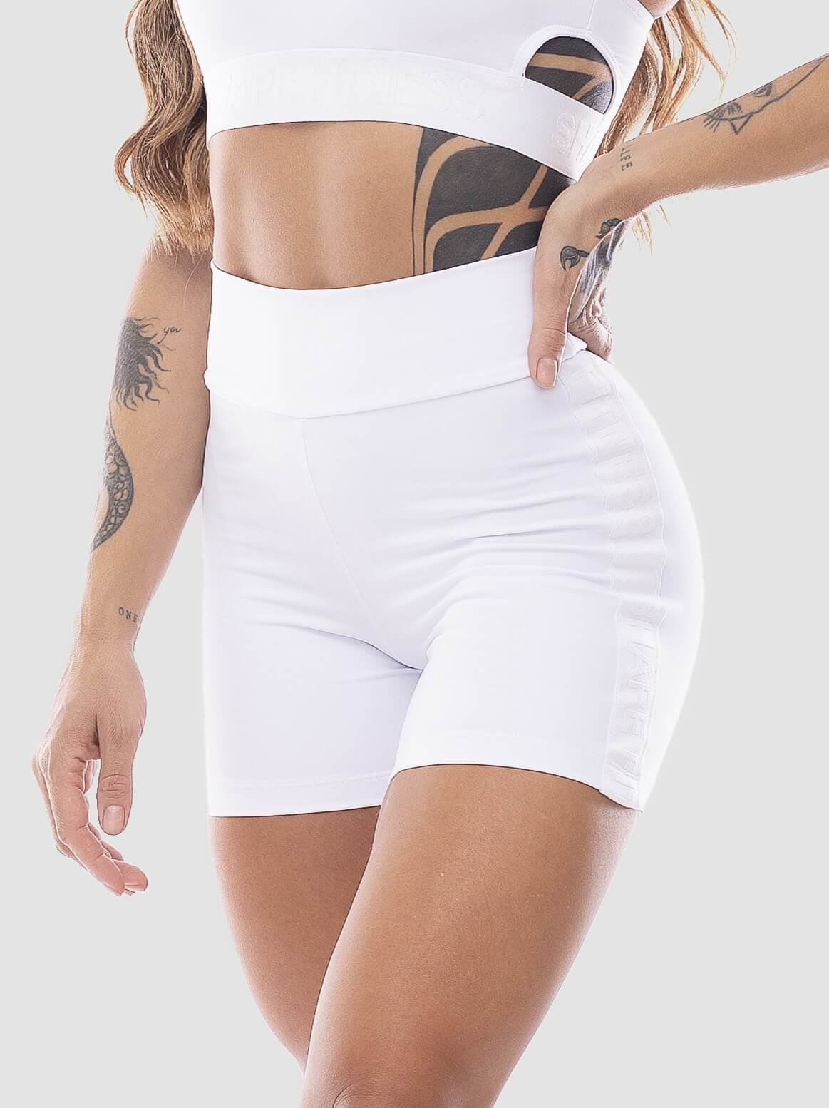 Short com elástico Personalizado - Branco | All Shape ® Oficial