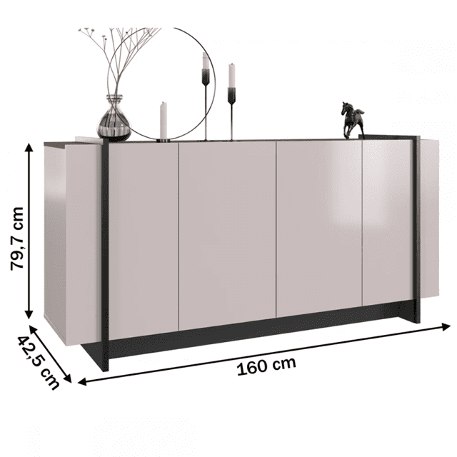Buffet Moderno 4 Portas | Luna Móveis