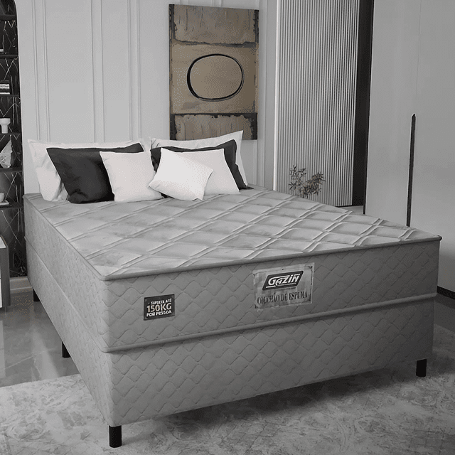 Cama Box de Casal Gazin SonoProMax 1,38m | Luna Móveis