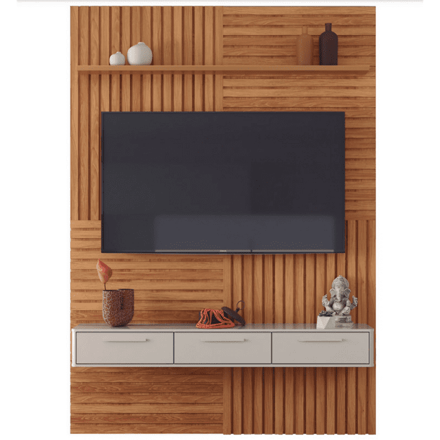 Painel Ripado para TV de 70" 1,77m(L) X 2,50m(A) | Luna Móveis