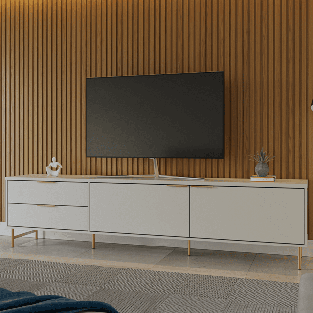 Rack Moderno com Base de Aço | Luna Móveis