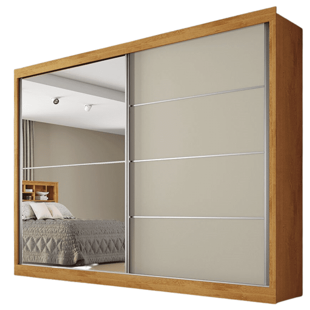 Guarda-roupa de Casal com Espelho 2,02m | Luna Móveis