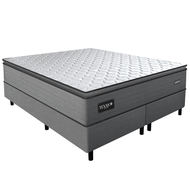 Cama box de Casal com Molas Ensacadas Gazin Modelo Texas Queen 1,58m | Luna Móveis