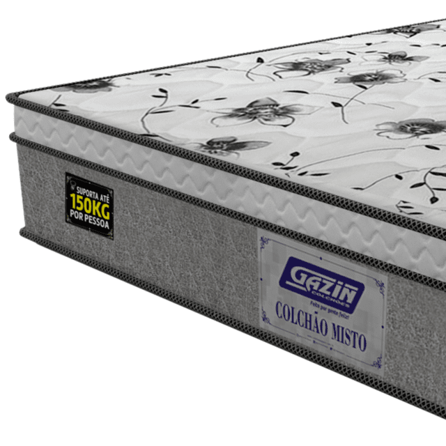 Colchão de Casal Gazin Modelo Stone D33 1,58m | Luna Móveis