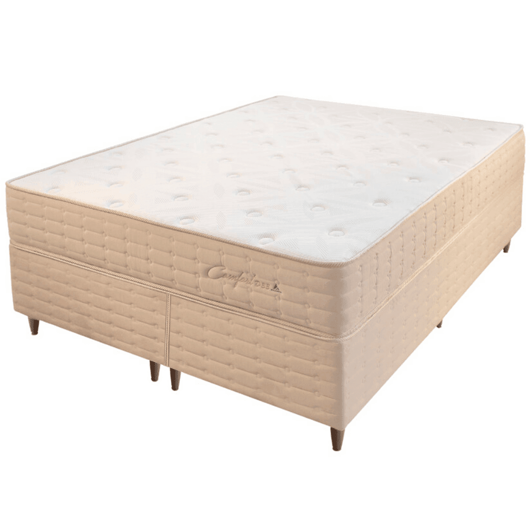 Cama Box com Espuma D33 e Tampo de Malha Queen 1,58m | Luna Móveis