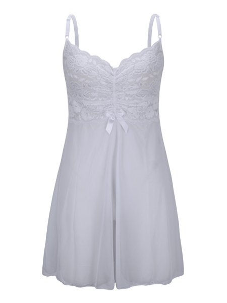 Camisola Plus Size Lorena Em Tule laise Preta | Recriar Plus Size