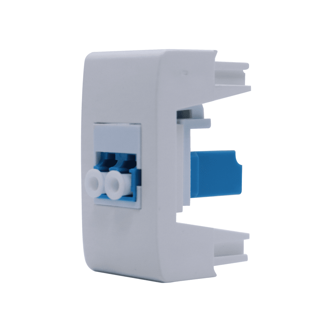 KEYSTONE PARA FIBRA ÓPTICA LC DUPLEX UPC COM PLACA | Happy Outlet - Seu ...