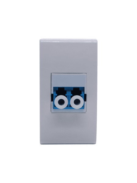 KEYSTONE PARA FIBRA ÓPTICA LC DUPLEX UPC COM PLACA | Happy Outlet - Seu ...
