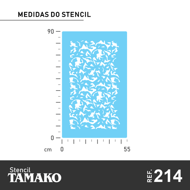 Stencil de Parede Textura - 55 x 90cm - Ref 214 | Stencil direto da ...