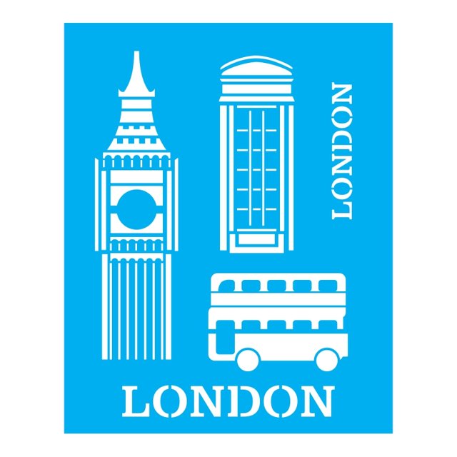 Stencil Londres London - 20x25 - Ref 338 | Stencil direto da fábrica ...