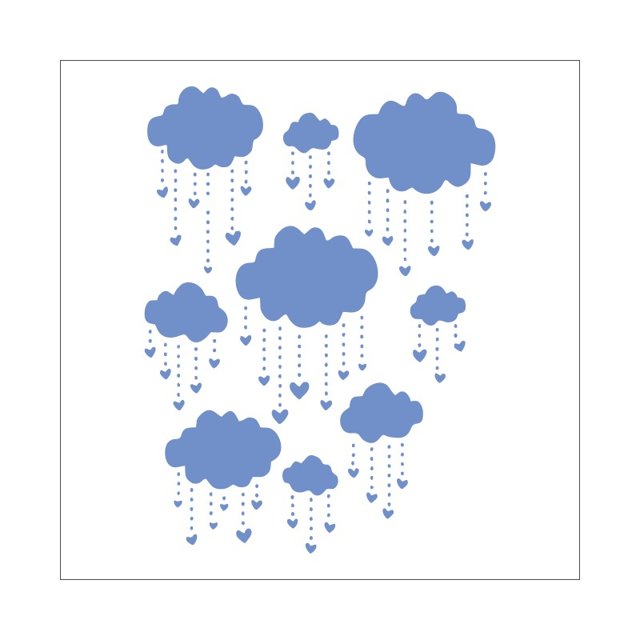 Stencil Nuvens - 10x10 - Ref 5286 | Stencil direto da fábrica com até ...