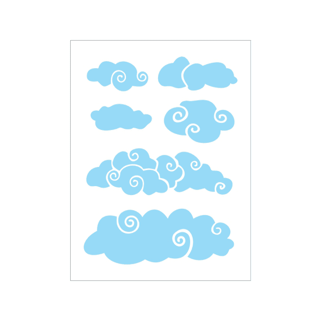 Stencil Nuvens - 15x20 - Ref 8527 | Stencil direto da fábrica com até ...