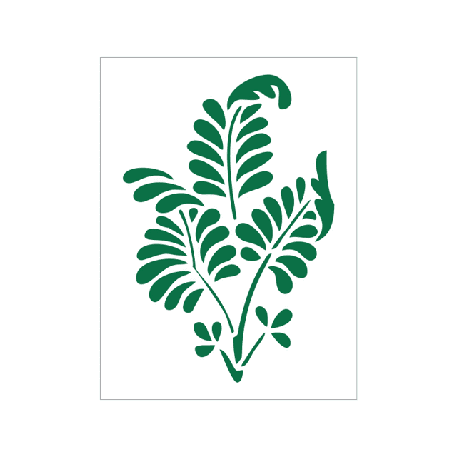 Stencil Folhas - 15x20 - Ref 8541 | Stencil direto da fábrica com até 50% Off | Tamako Laser