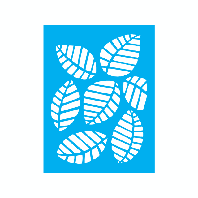 Stencil Folhas - 15x20 - Ref 8568 | Stencil direto da fábrica com até 50% Off | Tamako Laser