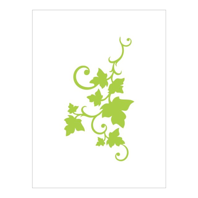 Stencil Folhas - 15x20 - Ref 8801 | Stencil direto da fábrica com até 50% Off | Tamako Laser