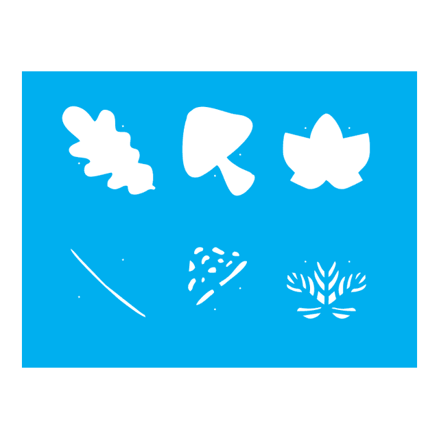 Stencil Folhas - 15x20 - Ref 8945 | Stencil direto da fábrica com até 50% Off | Tamako Laser