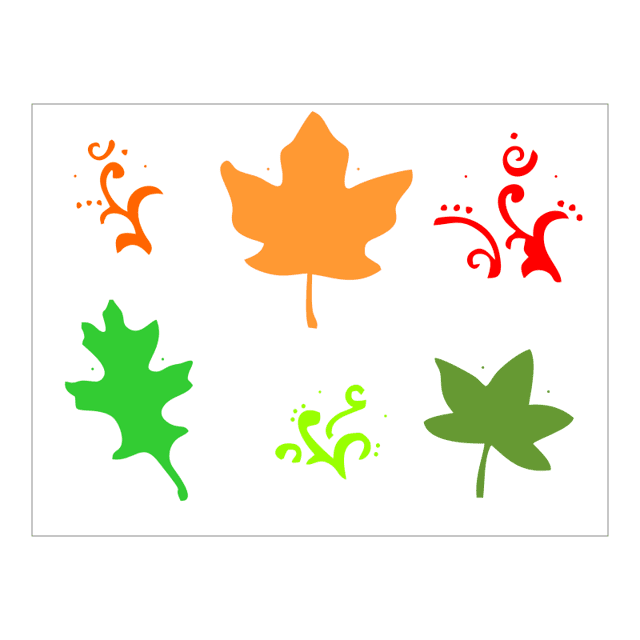 Stencil Folhas - 15x20 - Ref 8948 | Stencil direto da fábrica com até 50% Off | Tamako Laser