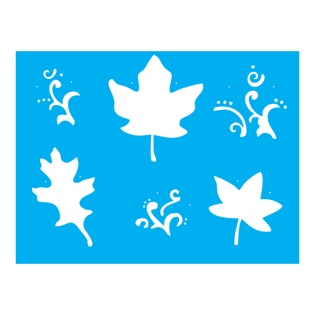 Stencil Folhas - 15x20 - Ref 8948 | Stencil direto da fábrica com até 50% Off | Tamako Laser