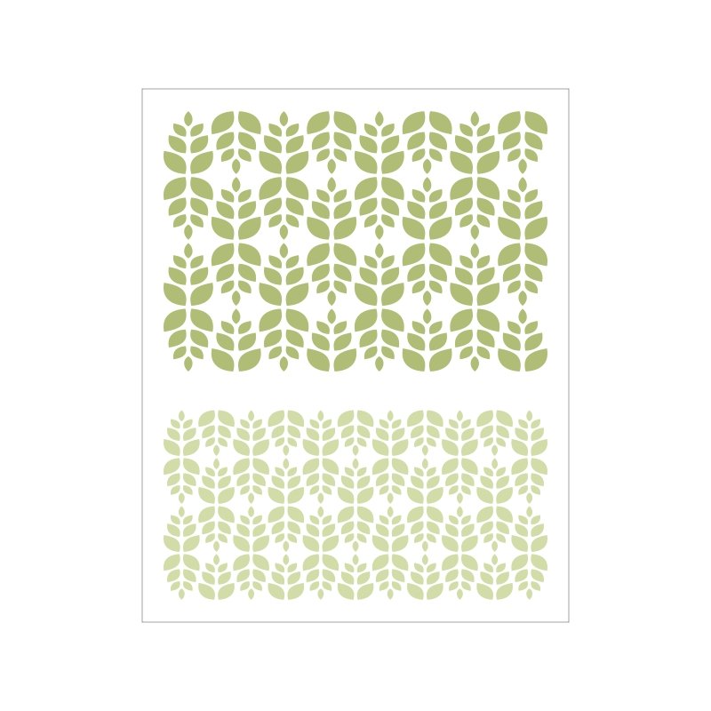 Stencil Folhas - 20x25 - Ref 9233 | Stencil direto da fábrica com até 50% Off | Tamako Laser