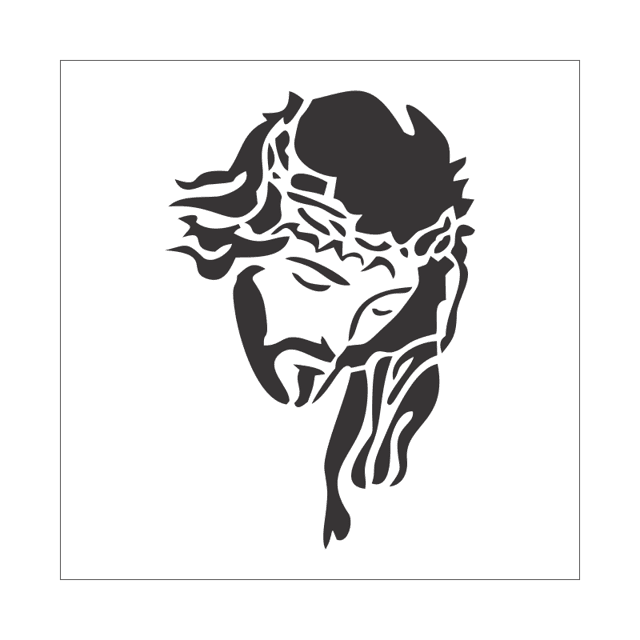 Stencil Jesus - 30x30 - Ref 9648 | Stencil direto da fábrica com até 50 ... Stencil Jesus - 30x30 - Ref 9648 | Stencil direto da fábrica com até 50 ...