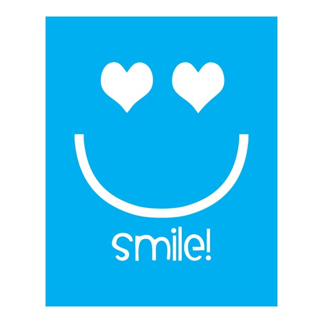 Stencil Smile - 20x25 - Ref B732 | Stencil direto da fábrica com até 50 ...
