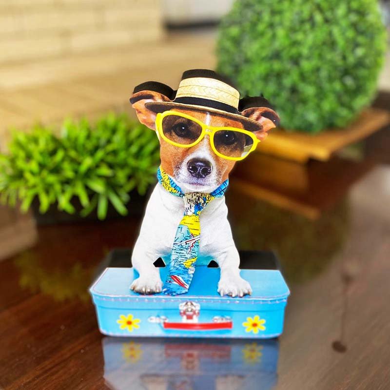 Dog Mala em MDF Estampa | Stencil direto da fábrica com até 50% Off