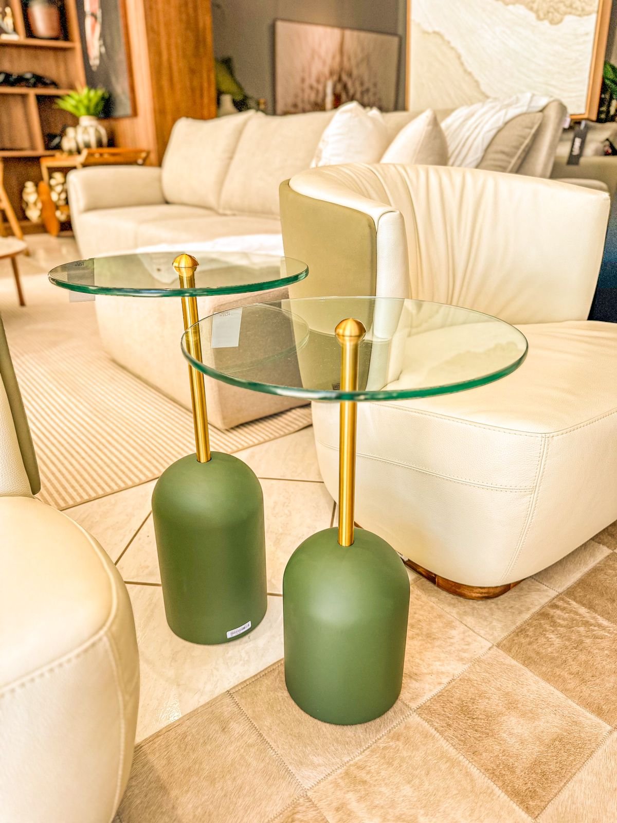 Conjunto Mesas Pill Mini Glass - Meridiano Design | Vimóveis