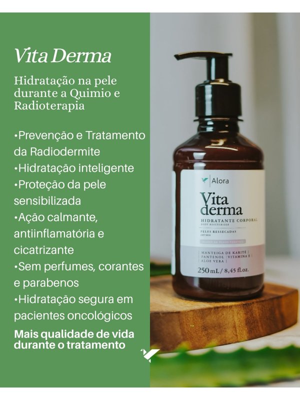Vita Derma 250ml - O Melhor creme hidratante para pacientes oncológicos ...