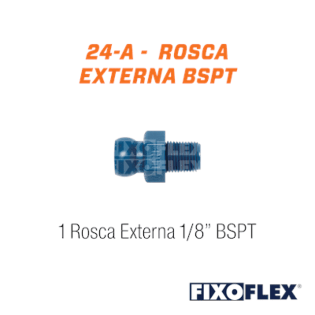 FIXOFLEX 1/4" 24-A CONEXÃO R.EXTERNA 1/8" BSPT (AU24) (&) | Fati ...
