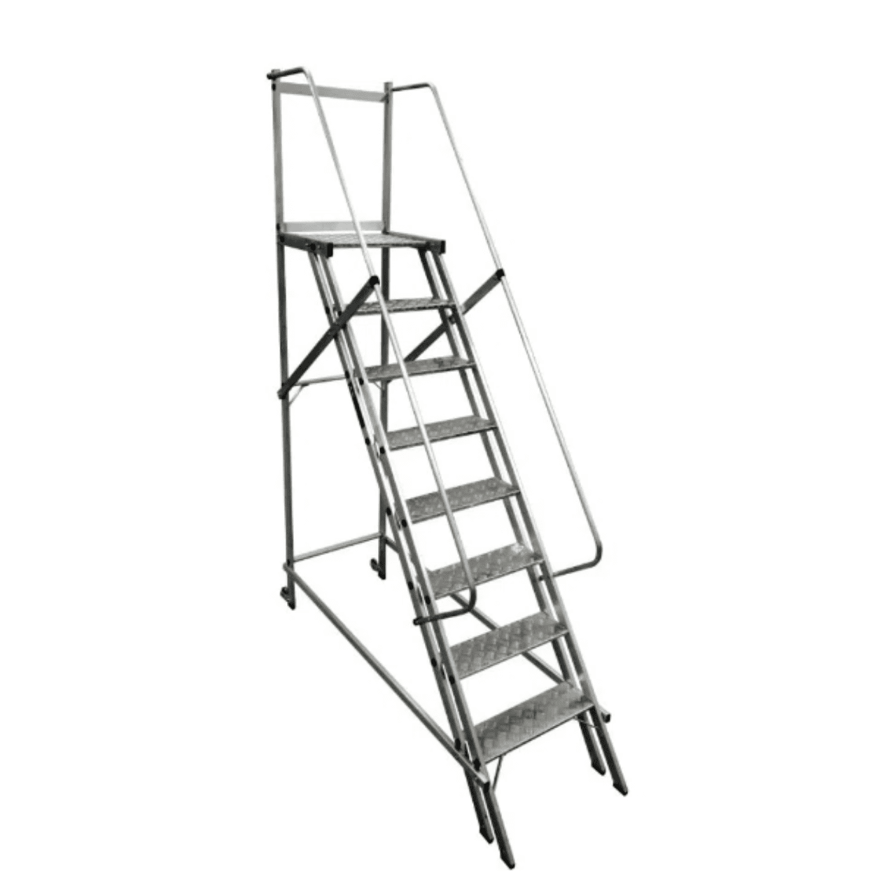 ESCADA ALUMINIO TREPADEIRA 2,00m - 7 DEGRAUS+PLATAFORMA | Fati Ferramentas