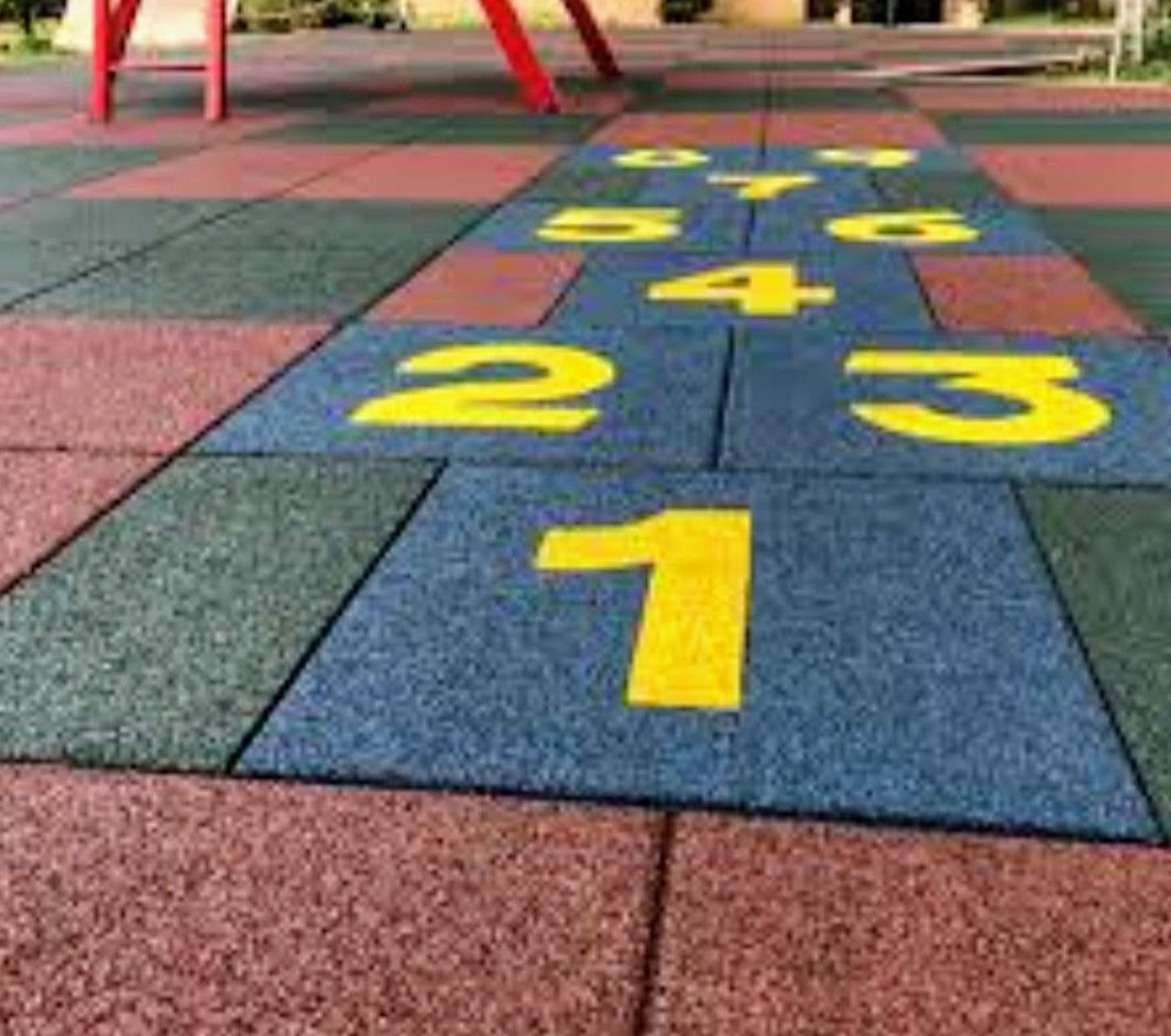 Piso emborrachado Flexipiso amarelinha | Renove Brasil