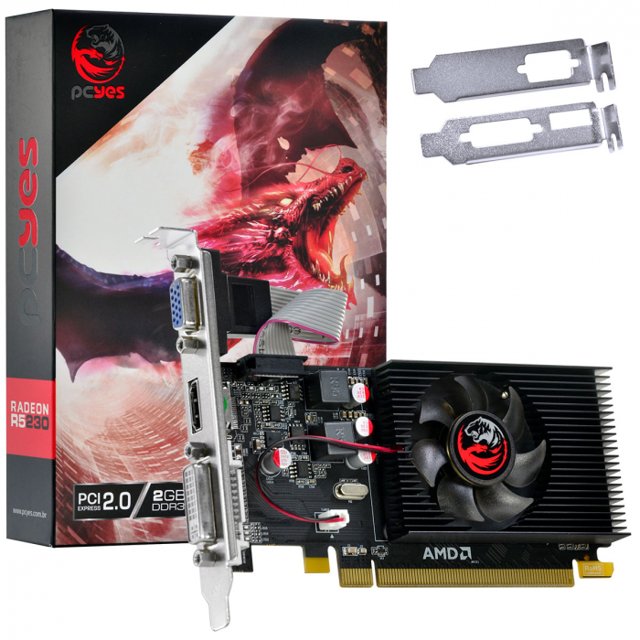 Placa de Video Amd Radeon R5 230 2GB, DDR3, 64 Bits, Low Profile Kit ...