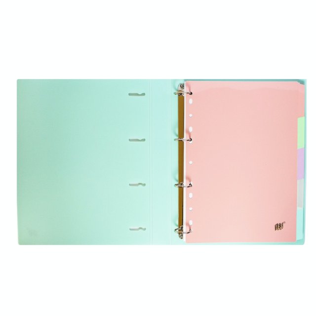 Fichário YES B5 (Colegial) Tons Pastel - Azul | Lojinha da Lívia