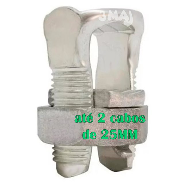 Conector Parafuso Fendido para Emenda de Cabos Fios Split Bolt de 25mm ...