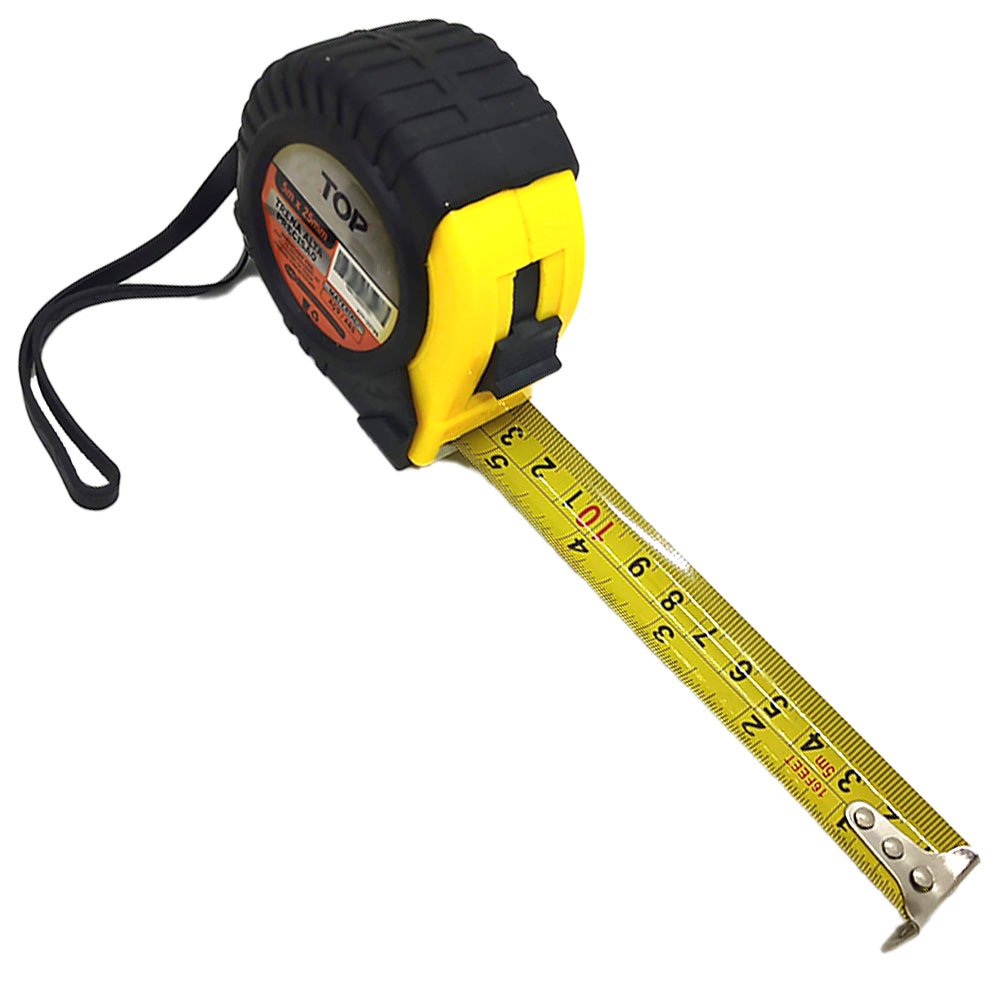 Trena Emborrachada 5m Fita de Aço com Trava Profissional Resistente ...