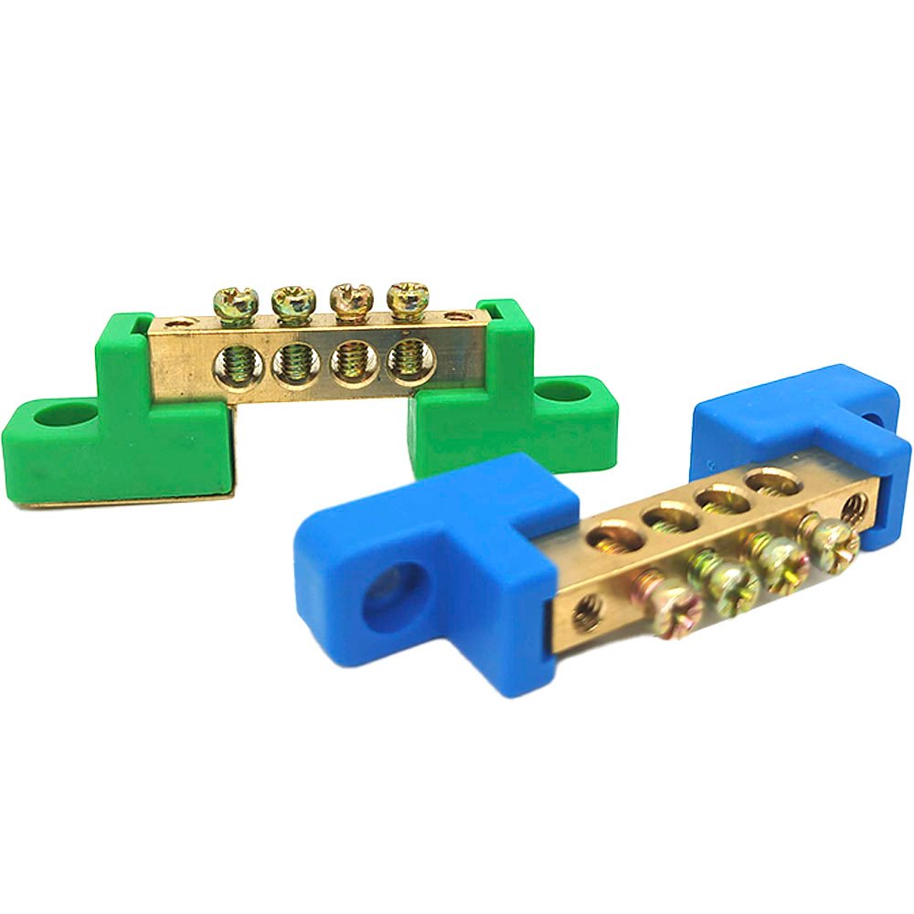 Kit 2 Barramentos Universal Neutro + Terra Terminal Barra Borne com 4 ...