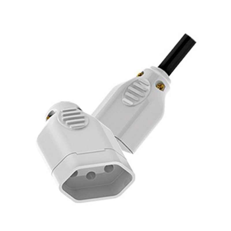 Plug Fêmea Tomada 2p+T de 20a com Prensa Cabo para Extensão Branco ...