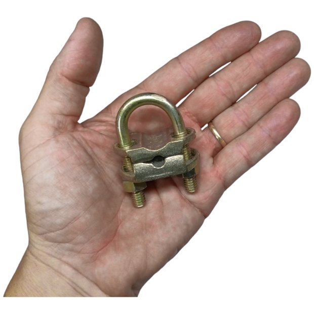 Grampo Conector Gtdu Duplo Aterramento Tipo U para Haste 5/8 até 3/4 ...