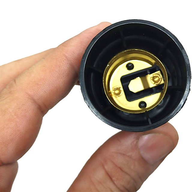 Soquete Pino Porta Lâmpada Adaptador E27 Bocal Tomada Preto Kit 10 unidades | 3MAJ Solar Ltda