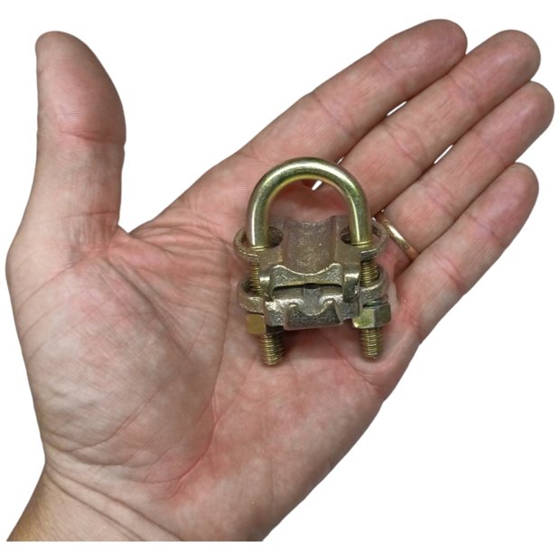 Grampo Conector Gtdu Duplo Aterramento Tipo U para Haste 5/8 até 3/4 ...