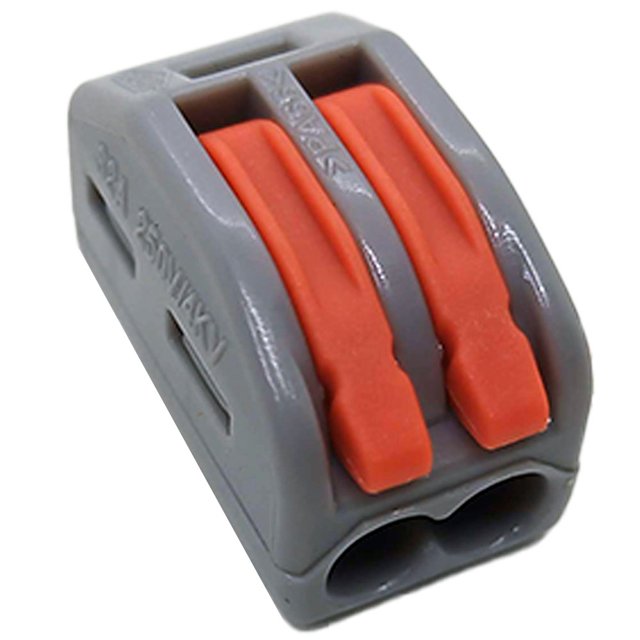 Terminal de Emenda Borne Conector Engate Rápido de 2 Fios Kit 10 Peças ...