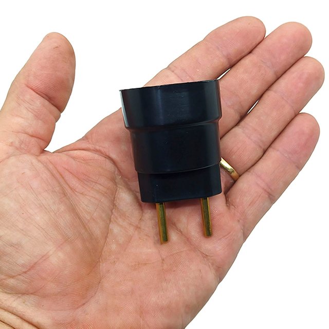 Soquete Pino Porta Lâmpada Adaptador E27 Bocal Tomada Preto Kit 10 unidades | 3MAJ Solar Ltda