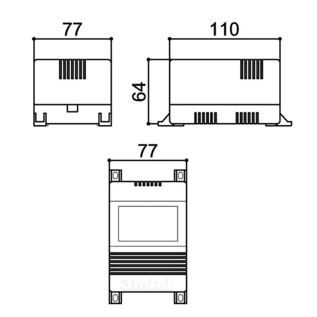 Caixa Plástica Circuito Eletrônico Fonte Arduino 110x77x64 Patola CF110 ...