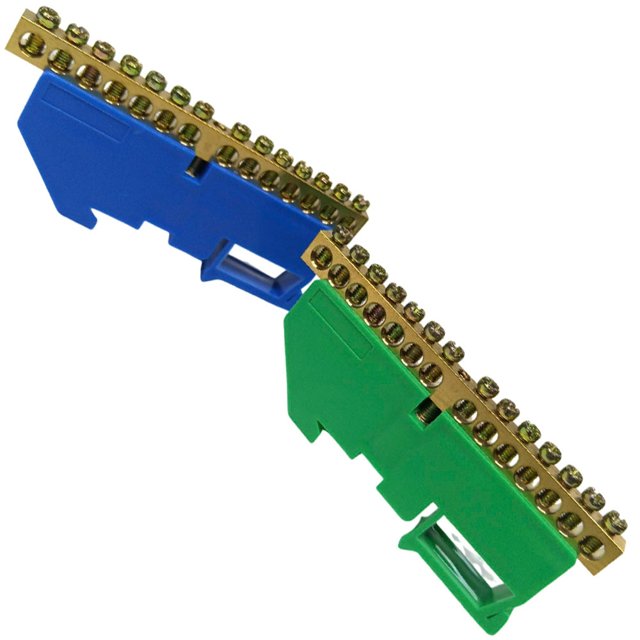 Kit Barramento Neutro e Terra para Trilho Din 14 Furos Terminal Barra ...
