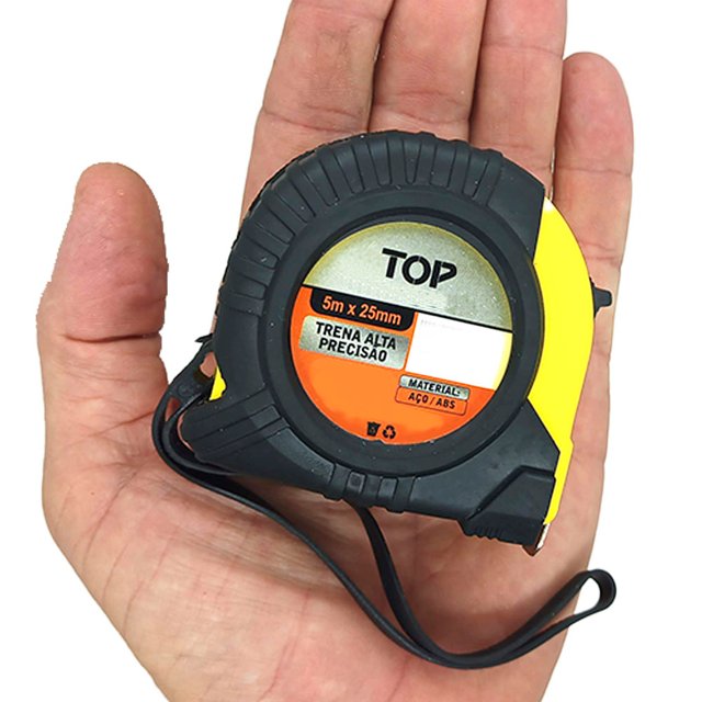 Trena Emborrachada 5m Fita de Aço com Trava Profissional Resistente ...