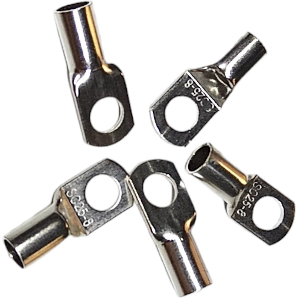 Kit 5 Terminal Olhal de Compressão para Cabo Fio de 25mm Cobre ...