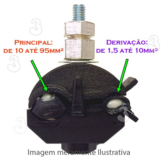 Conector Derivação Perfurante Cdp Principal de 10 até 95mm e Derivação ...