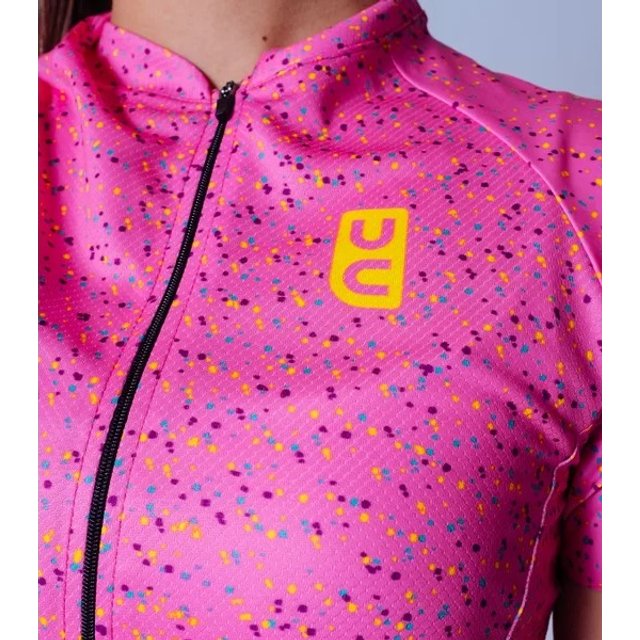 CAMISA ULTRACORE CHICLETS MANGA CURTA FEMININA ROSA | Rodociclo Bikeshop