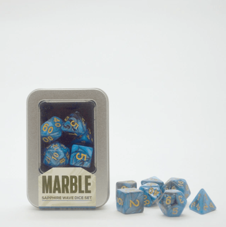 Kit De Dados: Marble - Sapphire Wave | JOYJOY STORE | JOYJOY STORE
